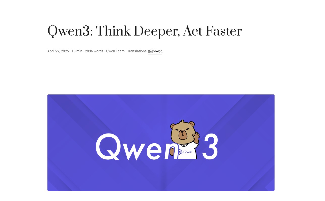 Spécifications techniques et analyse de Qwen 3 | Comparer l’IA